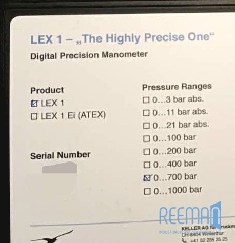 Pressure LEX1 700BAR Keller